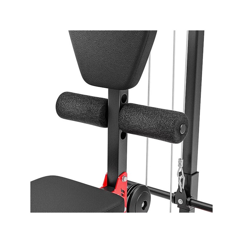 Station complète pro poulie haute et basse avec repose jambes ajustable